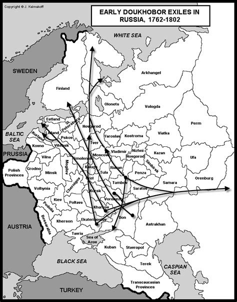 Historical Maps Archives Doukhobor Heritage