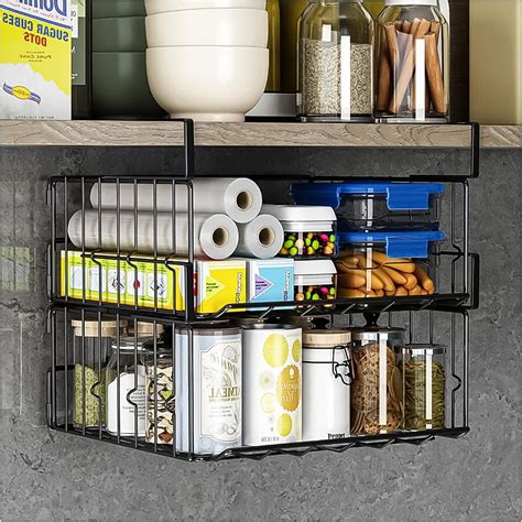 Under Shelf Basket Storage 2pack 12 6in Metal Under Cabinet Shelf