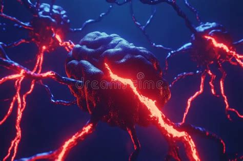 A Colorful Abstract 3d Image Illustrates The Neuroactivity Of Human Neuron Cells Highlighting