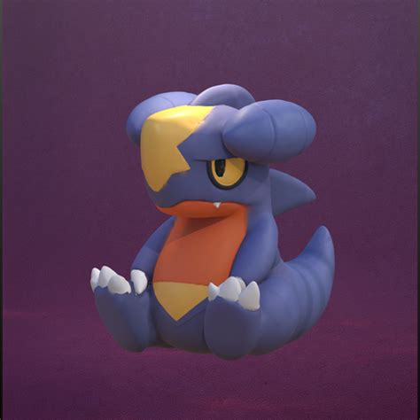 👶 Bebé Garchomp Chibi Figura Pokémon 3d Imprimible Stl Cute Pokemon