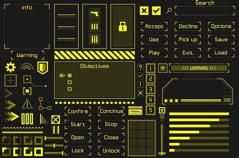 Game User Interface Elements Set Vector Art At Vecteezy