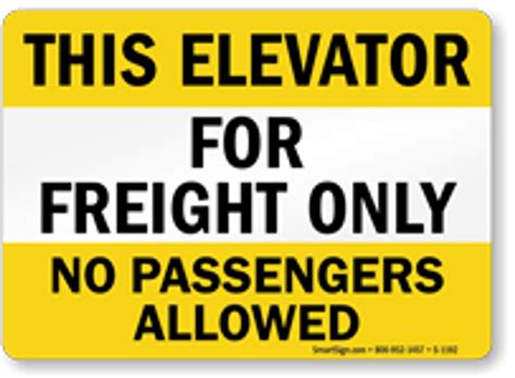 Sign For Freight Only No Passengers 7 X 10 Plastic