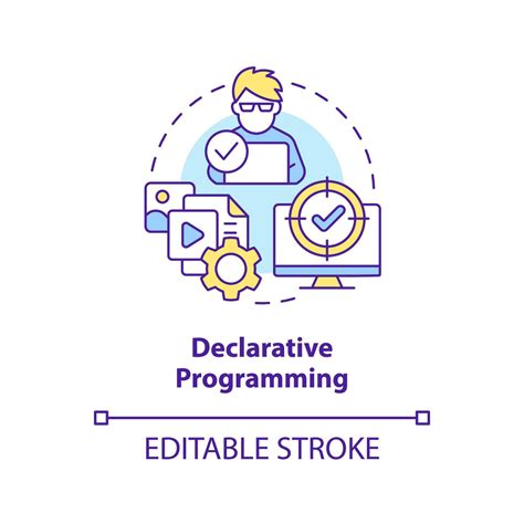 Declarative Programming Concept Icon Coding Paradigm Type Abstract