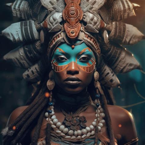 Premium Ai Image A Mask Representing Oya The Goddess Of Wind And Storms