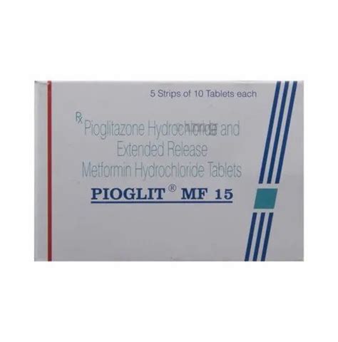 Pioglitazone Hydrochloride And Extended Release Metformin Hydrochloride Tablets At Rs 20 Stripe