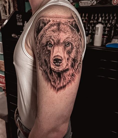 Bear Shoulder Tattoo Bear Tattoos Grizzly Bear Tattoos Bear Tattoo