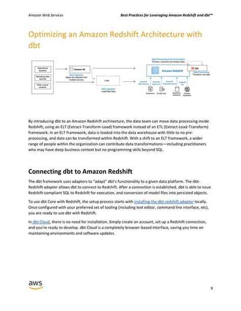 Amazon Redshift Dbt Best Practices Paper Pdf