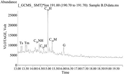 M Z 191 Mass Chromatogram Of Bitumen At Loda Download Scientific
