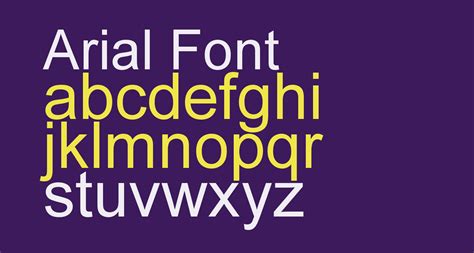 Arial Font