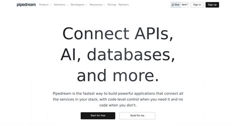 Pipedream一個無伺服器整合平台，快速連接 Api、工作流程自動化與自訂程式碼執行，支援廣泛 Api。 Moge