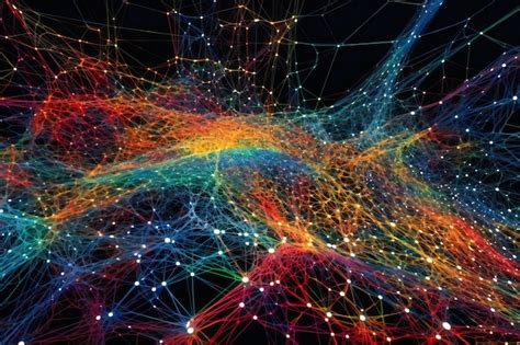 Premium AI Image Intricate Interconnected Nodes Form An Abstract