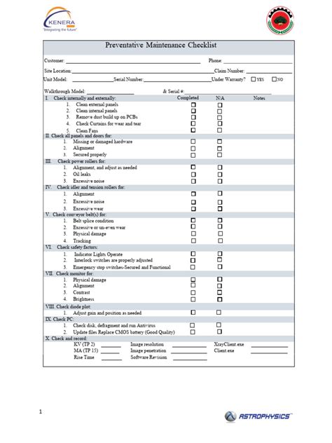 Pm Checklist Option 3 Pdf Computer Engineering Computing