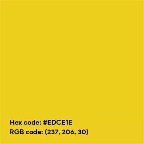 Extreme Yellow Color Hex Code Is Edce1e