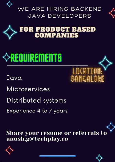 Connections Java Backend Developers Bangalore Fintech Resumes