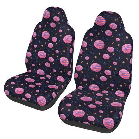Xecao Pink Planets And Stars Print Car Seat Cover In That Fits Most