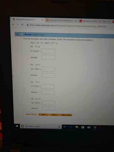 Solved Homework Assignment 1 E Find Each Of The Following
