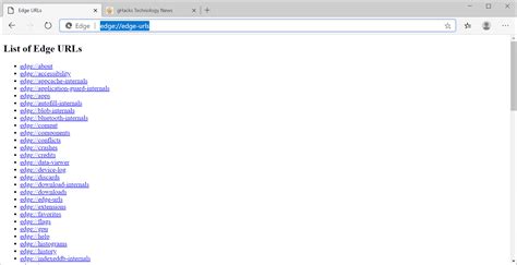 An Overview Of All Internal Microsoft Edge Urls Malwaretips Forums