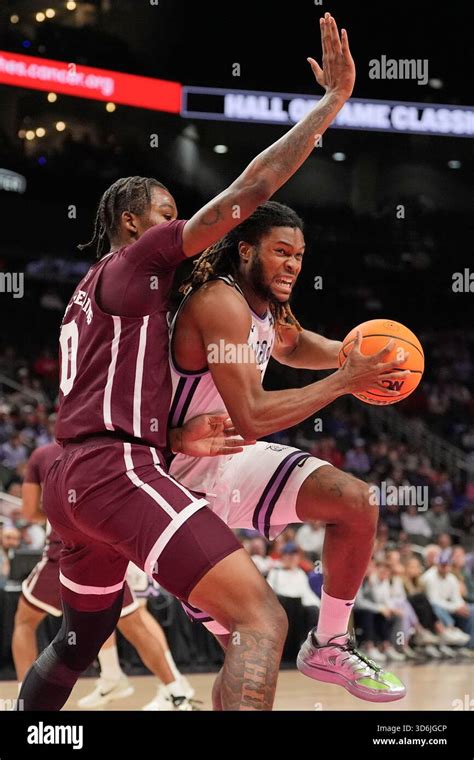 Kansas State Forward Khamari Mcgriff Right Tries To Get Past