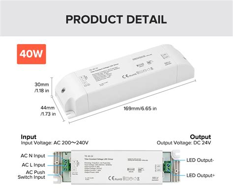 Triac LED Driver Constant Voltage Dimmer AC V AC V To DC V W BTF LIGHTING