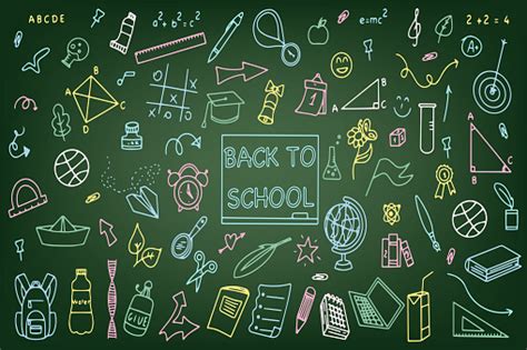 낙서 스타일의 학교 아이콘의 배경입니다 학교 교육 학교 낙서 그리기로 돌아갑니다 벡터 그림 0명에 대한 스톡 벡터 아트 및 기타 이미지 Istock