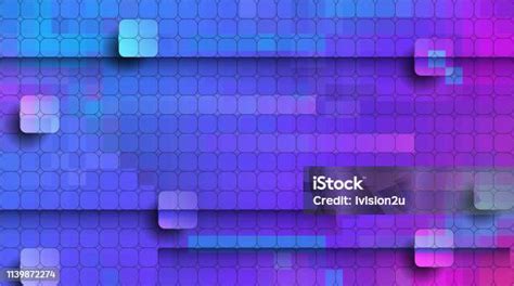 벡터 추상 픽셀 또는 기하학적 패턴 배경입니다 색상 파란색 그라데이션 배경 흐리게 사각형의 그림 0명에 대한 스톡 벡터 아트 및