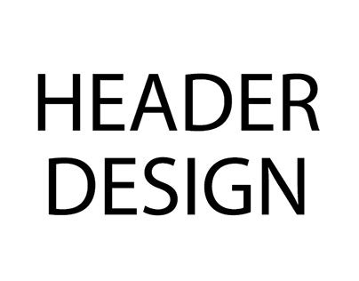 Portfolio Header Design Behance