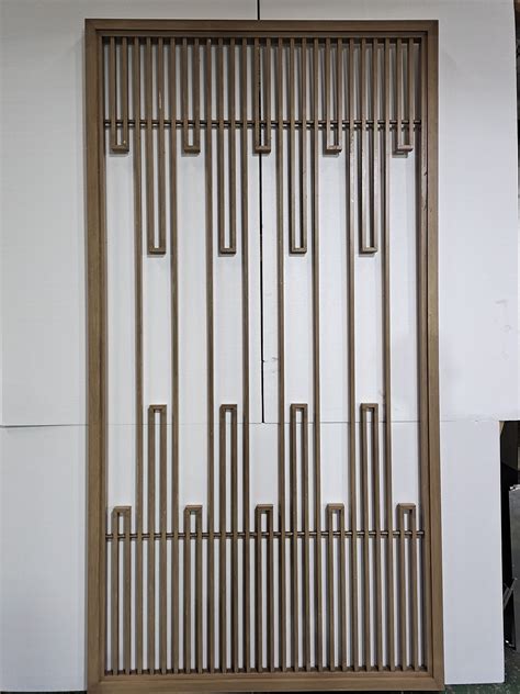 环保木纹热转印金属屏风酒店餐厅装饰格栅 众钰15014653434 站酷zcool