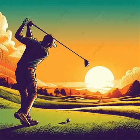 골프 선수가 스윙을 하고 있다 골프 피 골프 스윙 배트를 든 골퍼 배경 일러스트 및 사진 무료 다운로드 Pngtree