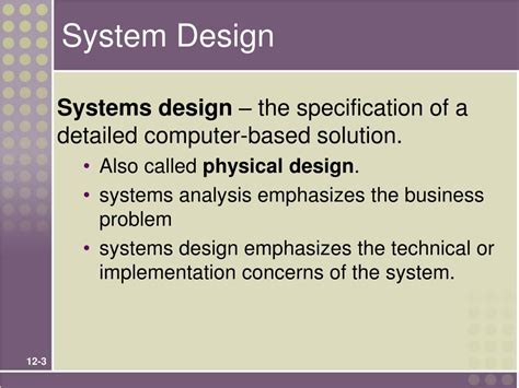 Ppt Chapter 12 Systems Design Objectives Powerpoint Presentation