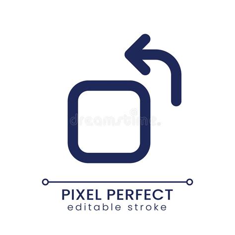 Rotate Pixel Perfect Linear Ui Icon Stock Vector Illustration Of Degree Phone