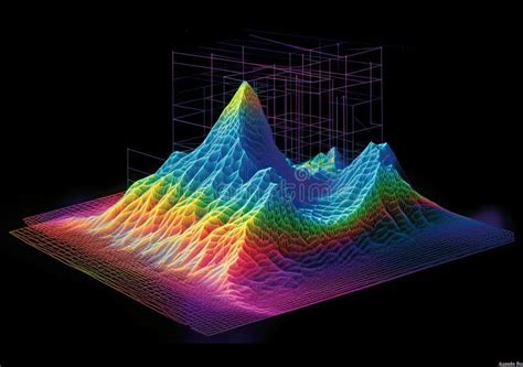 3d Abstract Data Visualization Background Stock Illustration Illustration Of Generative