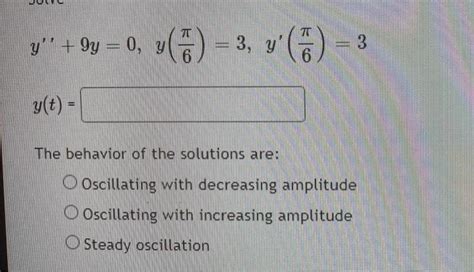 solved y 9y 0 v 7 p y t 3 y 7 6 the