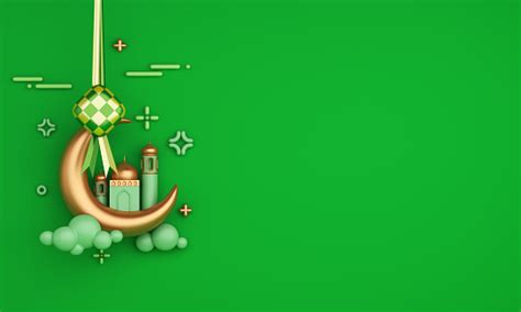 케투파 랜턴 초승달 모스크 만화 스타일 라마단 카림 이드 알 피터 복사 공간 텍스트 영역 3d 일러스트와 이슬람 장식 배경 0명에 대한 스톡 사진 및 기타 이미지 Istock