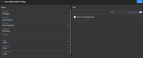 example workflows of creating user defined rest pollers entuity