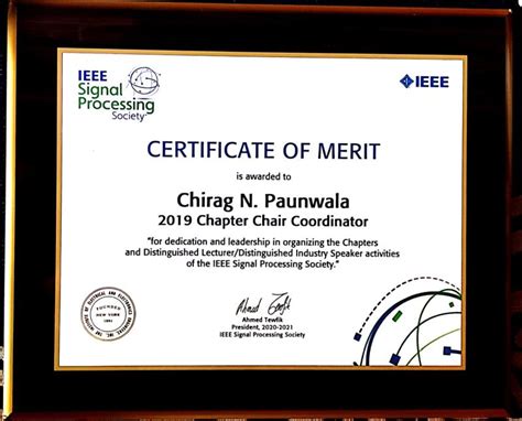 Prof Dr Chirag N Paunwala On Linkedin I Am Very Much Thankful To Ieee Signal Processing