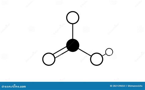 Bicarbonate Molecule Structural Chemical Formula Ball And Stick Model