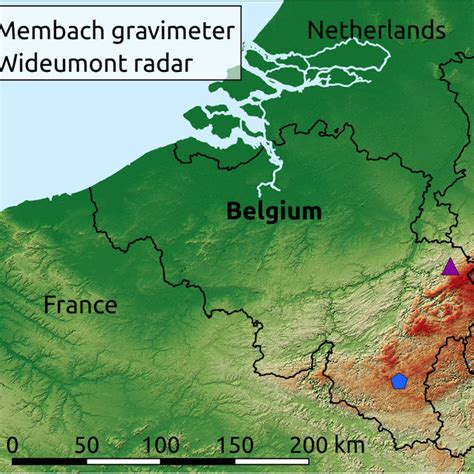 Locations Of Gravimeter And Weather Radar Download Scientific Diagram