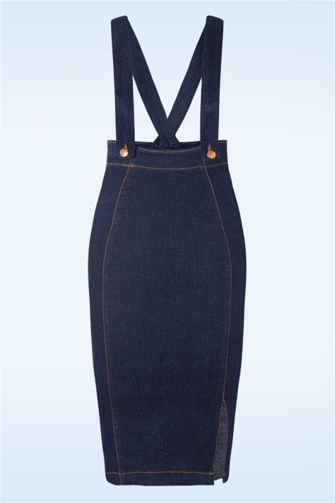 Rock A Booty Mona Lee Pencil Skirt In Classic Denim Shop At Topvintage