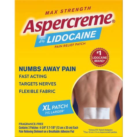 Aspercreme Patch Generic Lidocaine Transdermal Patch Prescriptiongiant