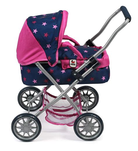 Bayer Chic 2000 555 Doll Pram Pink Navy Toptoy