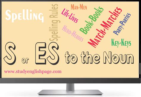 Spelling Rules For Adding S Or Es To The Noun