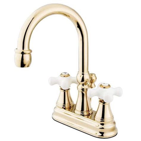 Kingston Brass Governor 4 In Centerset 2 Handle Bathroom Faucet With