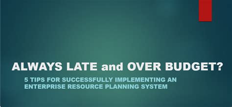 5 Tips For Successfully Implementing Erp