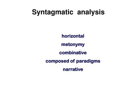 Ppt Paradigmatic And Syntagmatic Analysis Powerpoint Presentation