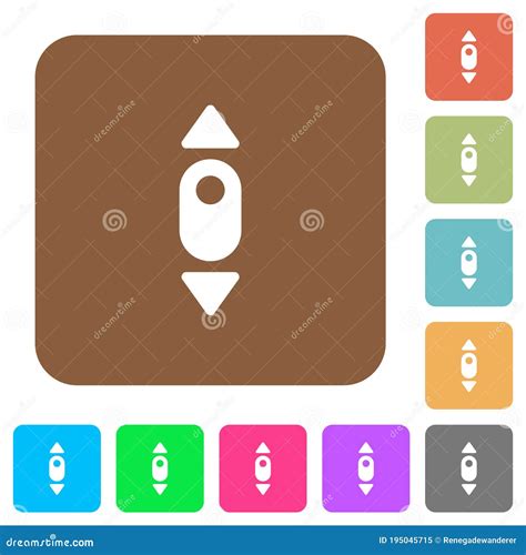 Mouse Scroll Up Icon In Glass Sphere Buttons Vector Illustration