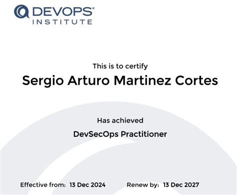 Me Complace Anunciar Que He Obtenido La Certificación De Devsecops