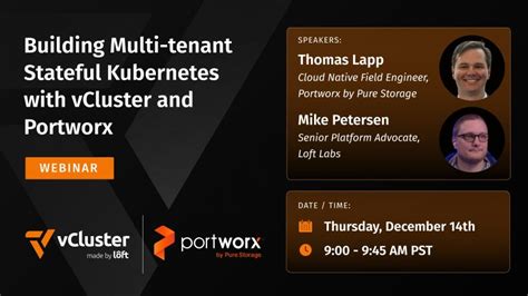 Loft Labs On Linkedin Kubernetes Vcluster Portworx Webinar