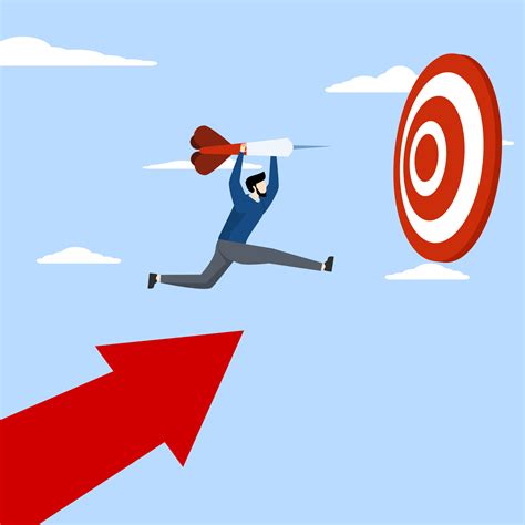 Successful Business Target Achievement Concept Achieve Target And Goal Concept Hold Graphic
