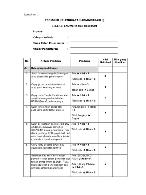 Rekrut Calon Enumerator Ssgi Pdf