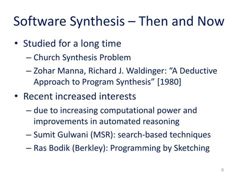 Ppt Software Synthesis Using Automated Reasoning Powerpoint Presentation Id3748459